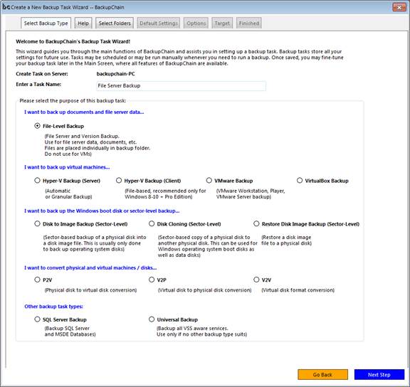 How to Create a New Backup Task, Step-by-Step